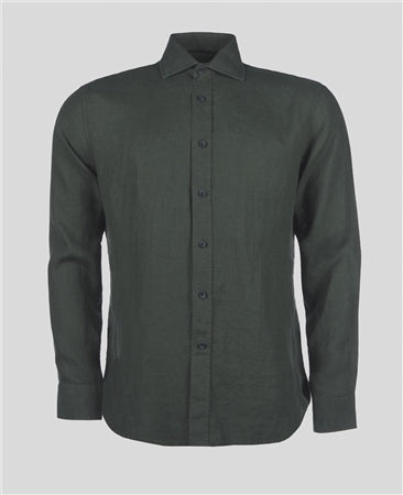 Magee - Kilbeg Classic Washed Shirt, Dark Green | Magee | Tector Menswear