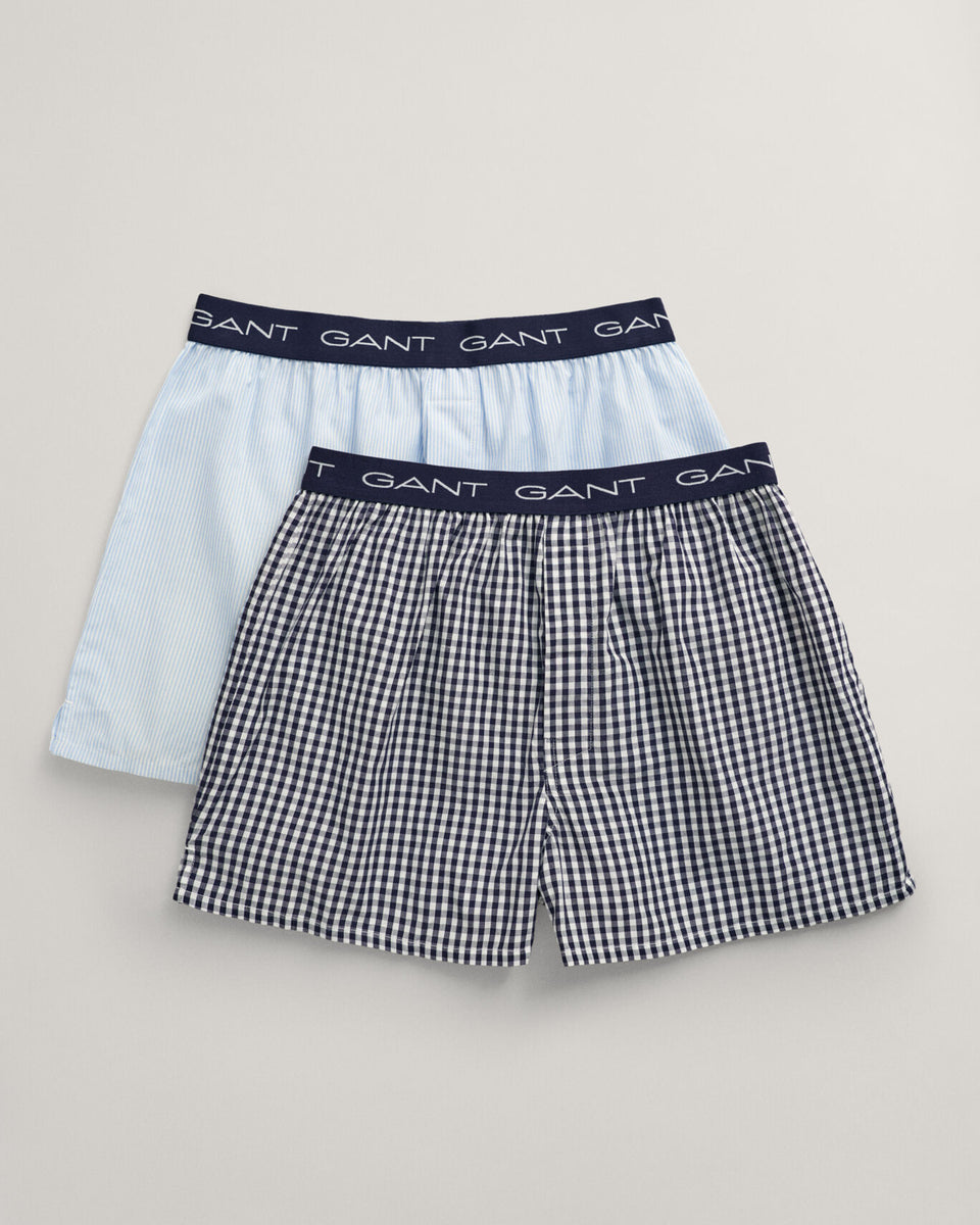 GANT - 2-Pack Gingham Striped Boxers | GANT | Tector Menswear