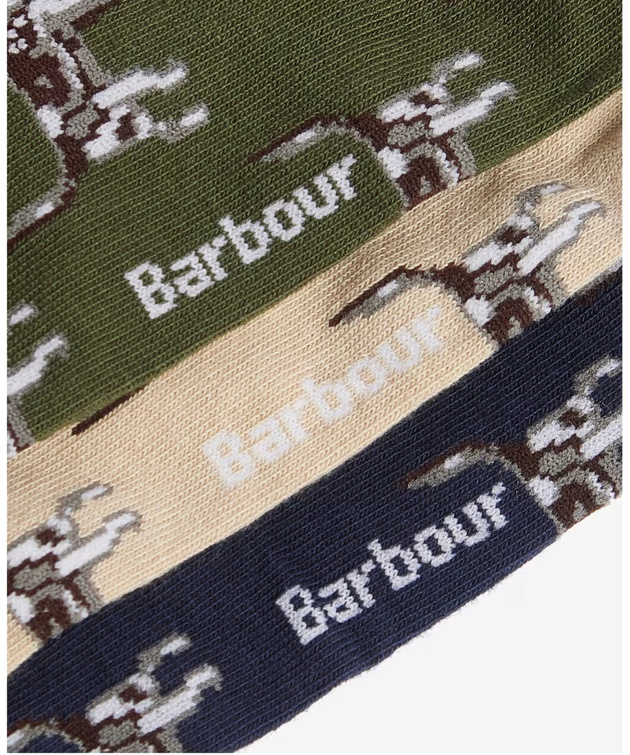 Barbour - Dog Pointer 3-Pack Sock Gift Set, Forest Mist | Barbour ...