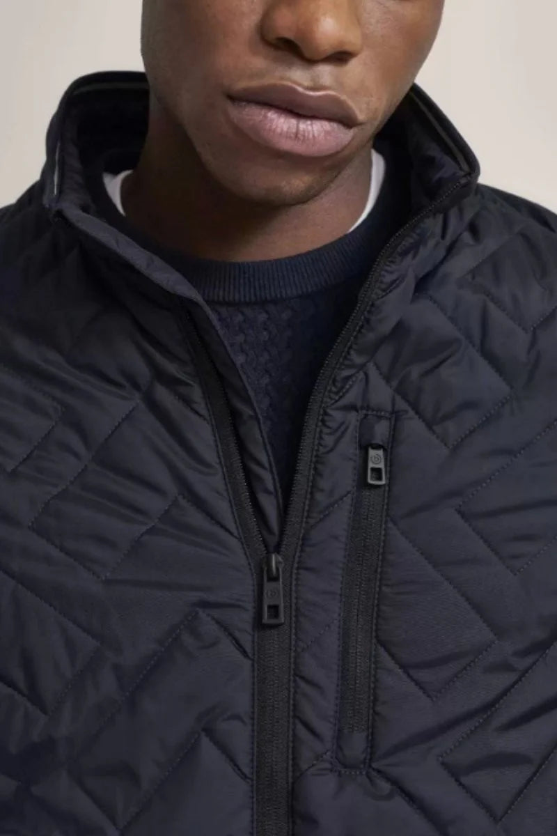 Bugatti - Bomber Quilted Jacket, Navy | Bugatti | Tector Menswear
