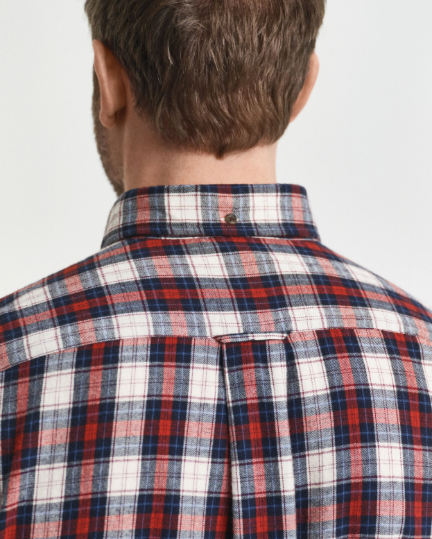 GANT - Reg Windblown Flannel Check Shirt, Modern Rust | GANT | Tector ...